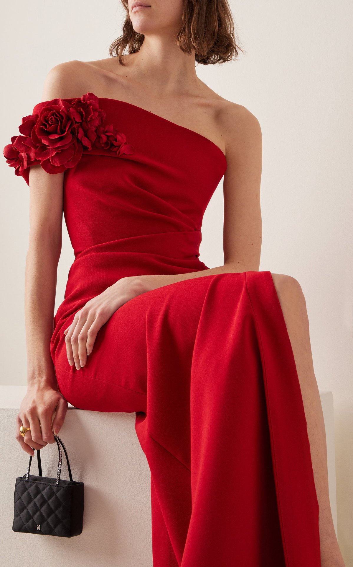 Off Shoulder Slim Split Dress