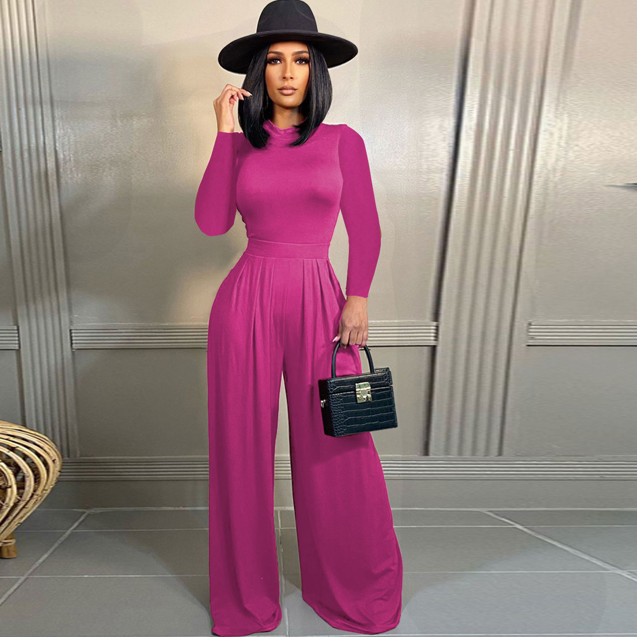 US$ 6.86 - Fashion jumpsuit+wide leg pants suit - www.keke-lover.com