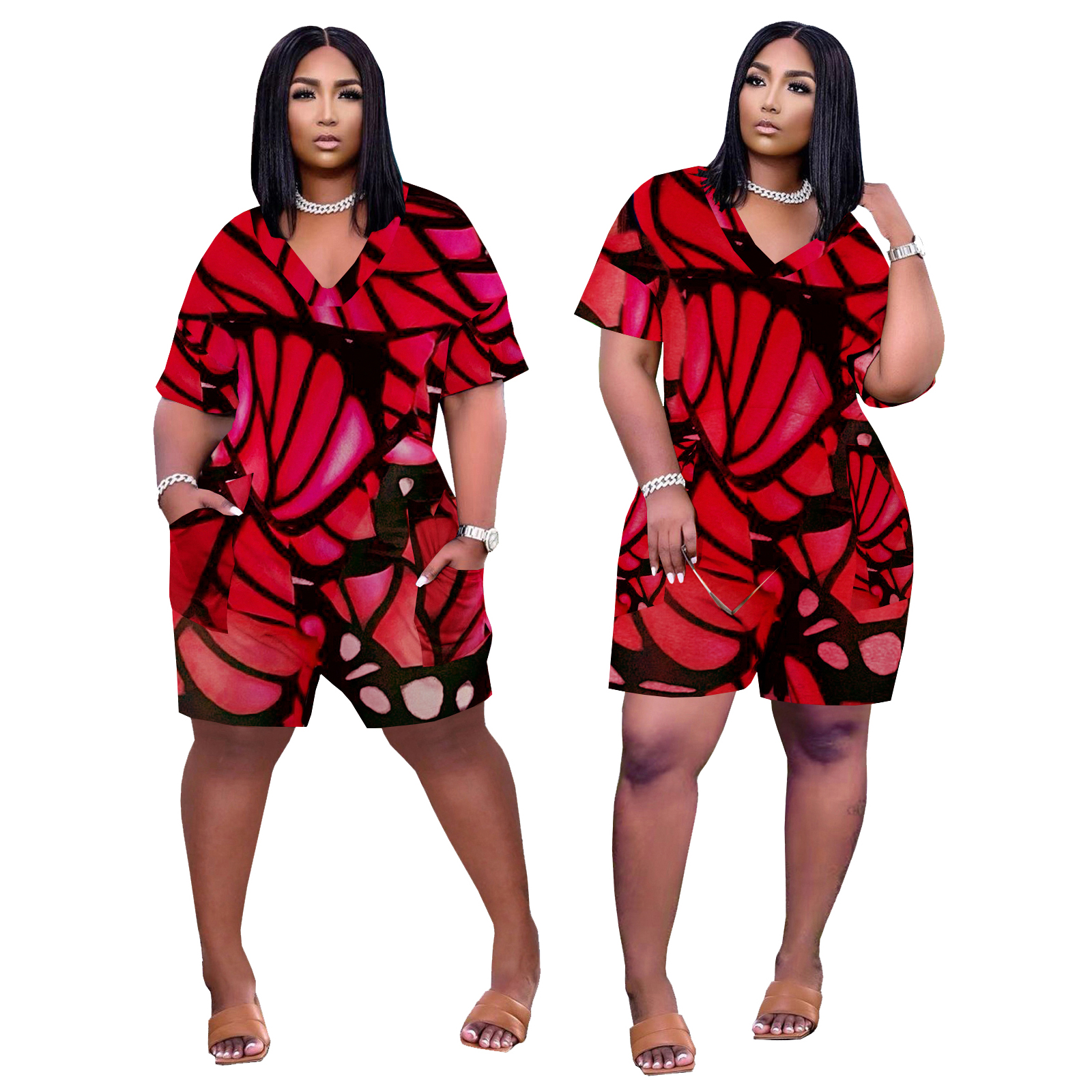 US$ 6.53 - Printed Wide Leg Harun Jumpsuit - www.keke-lover.com