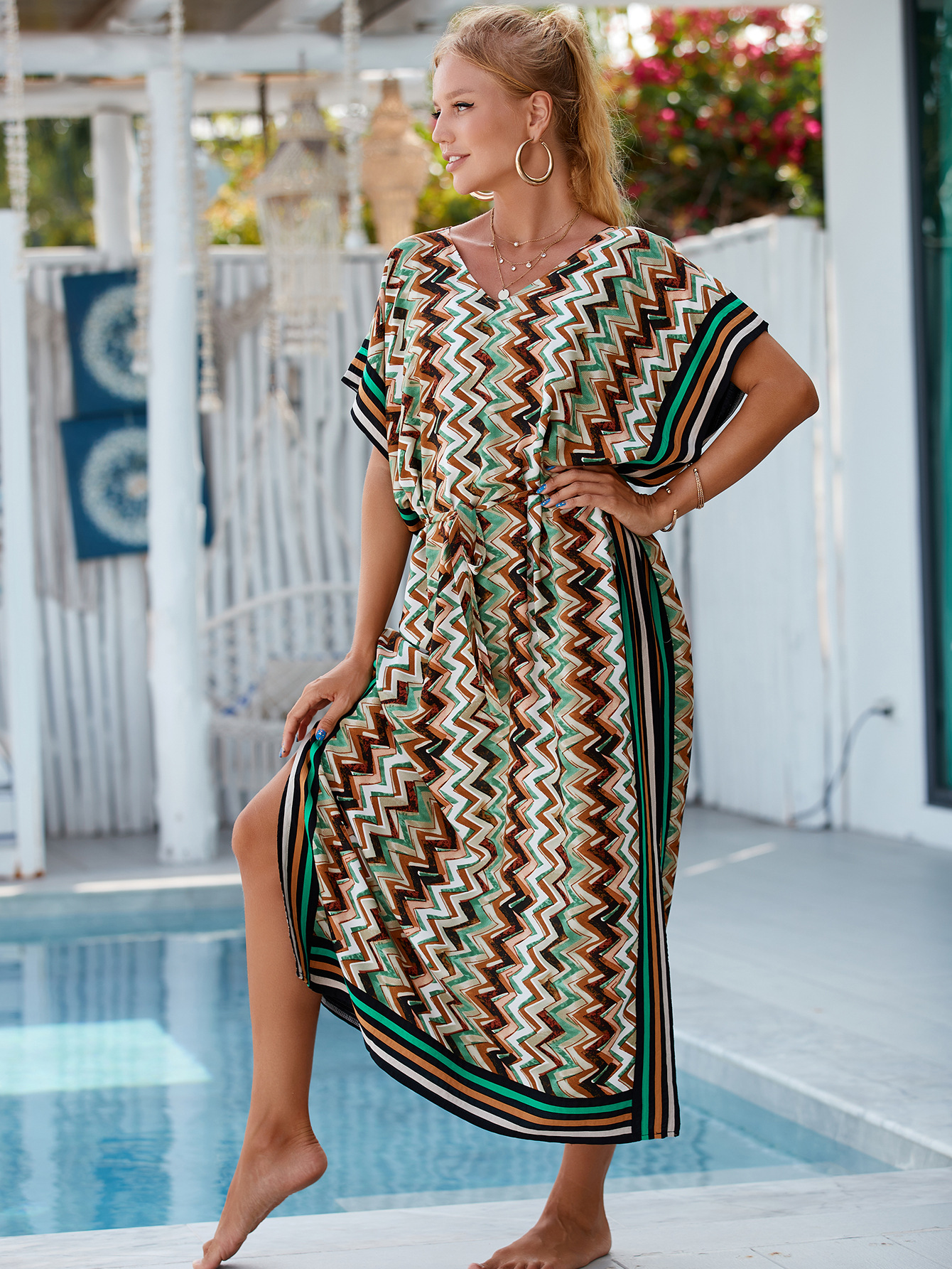 Beach smock rayon holiday dress