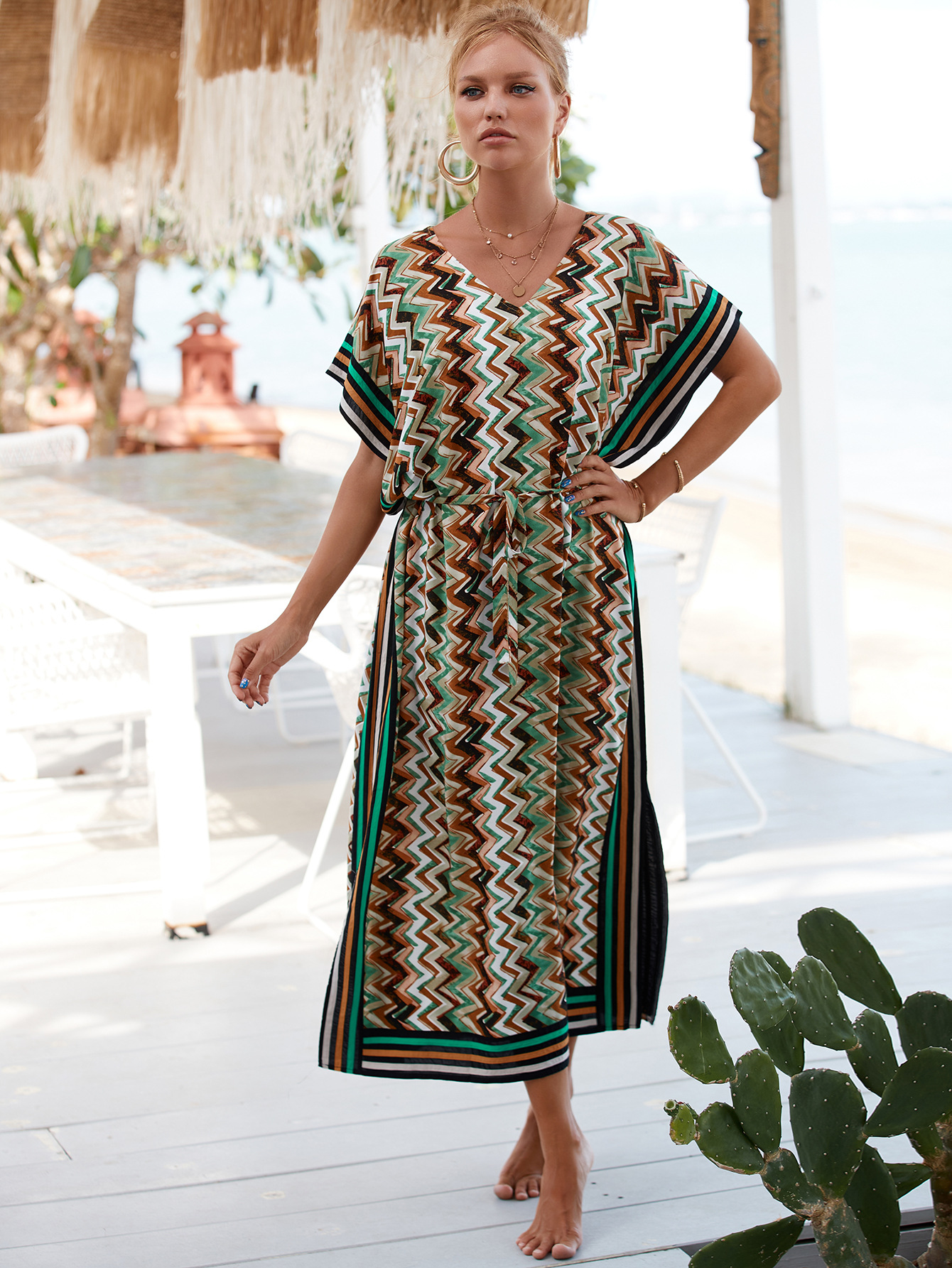 Beach smock rayon holiday dress