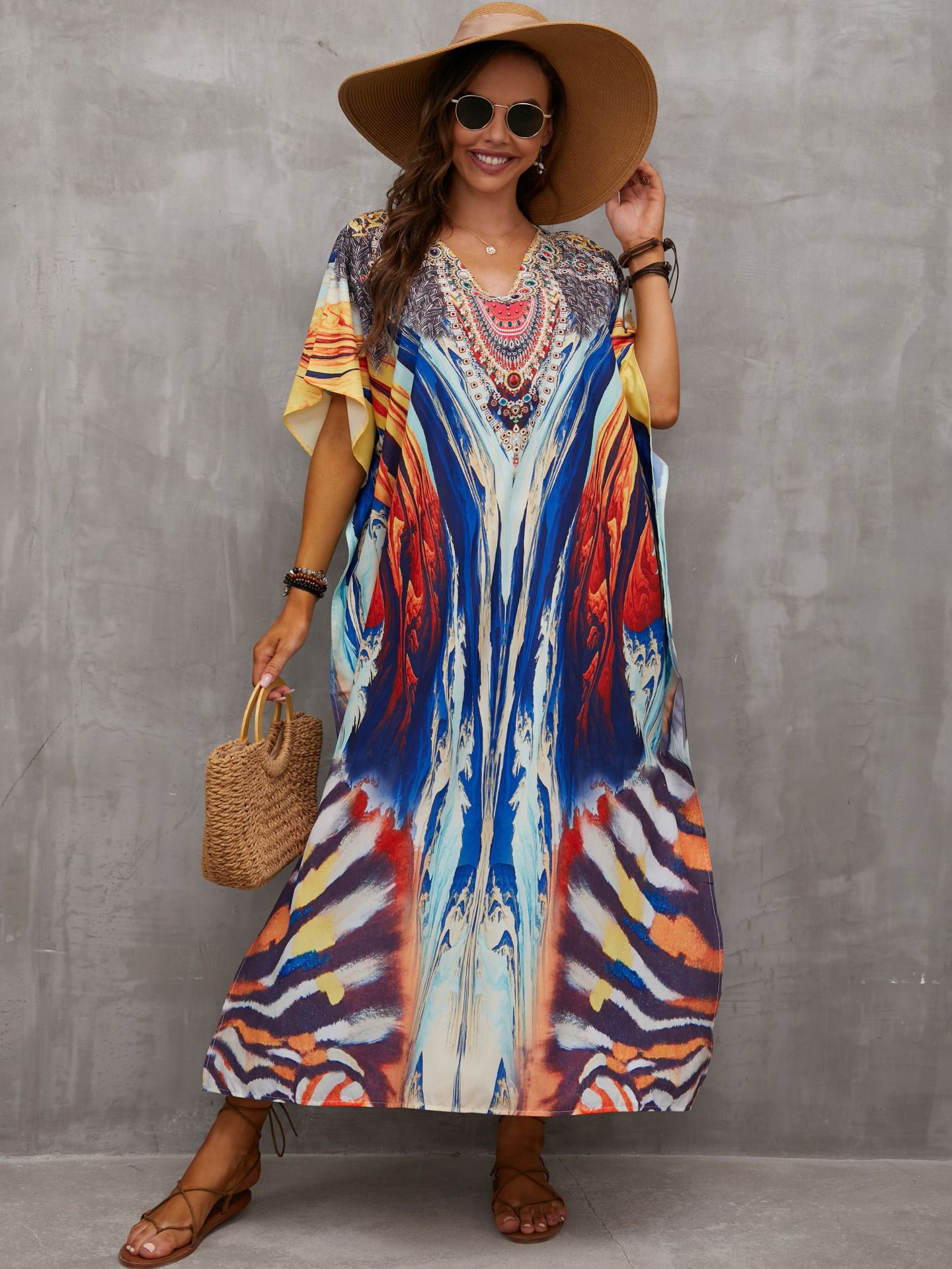 Printed Robe Resort Beach Skirt