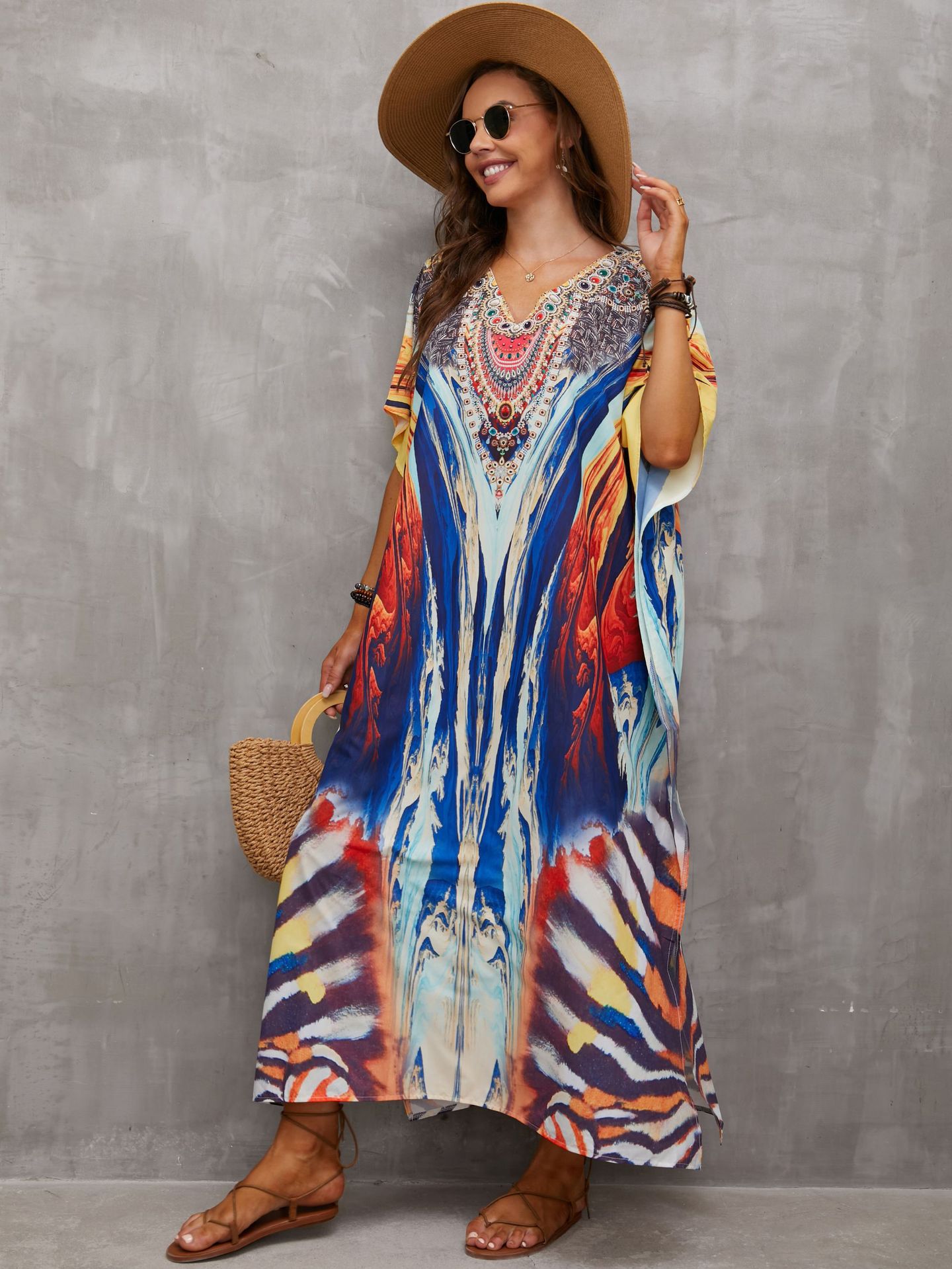 Printed Robe Resort Beach Skirt