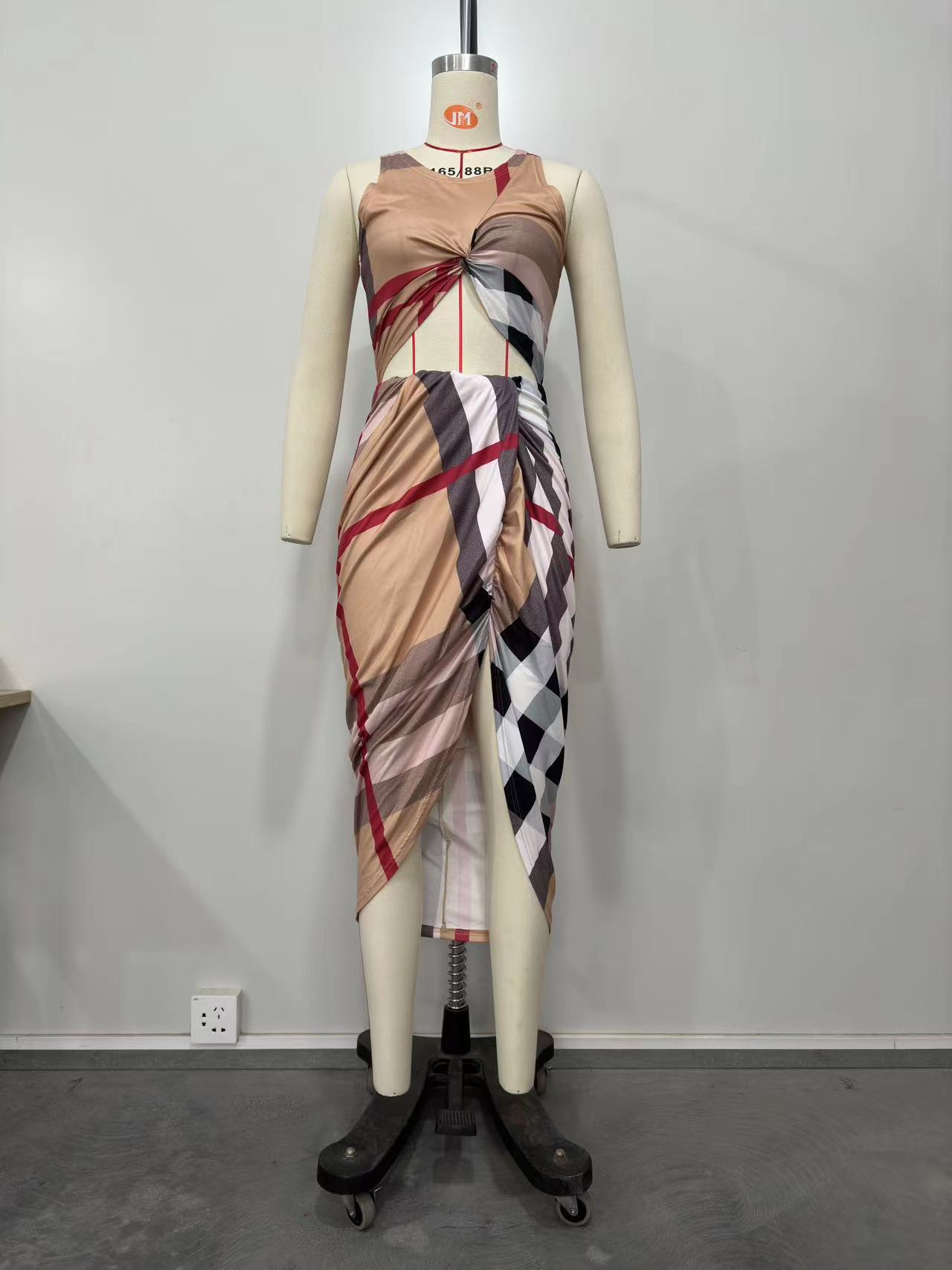 Sexy Cross Wrap Chest Split Dress