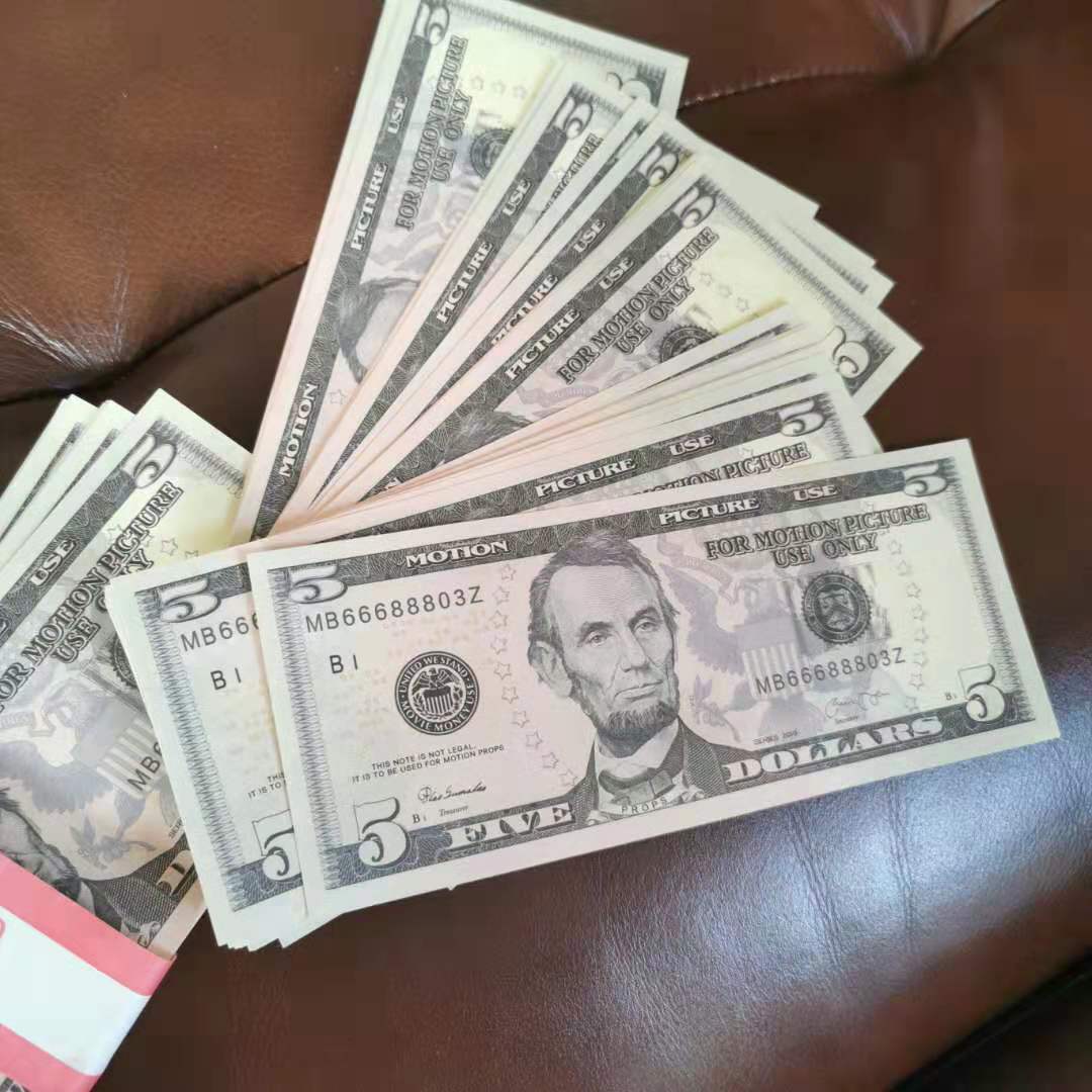 Most Realistic Prop Money, Movie Money & Play Money Fake Dollar $5