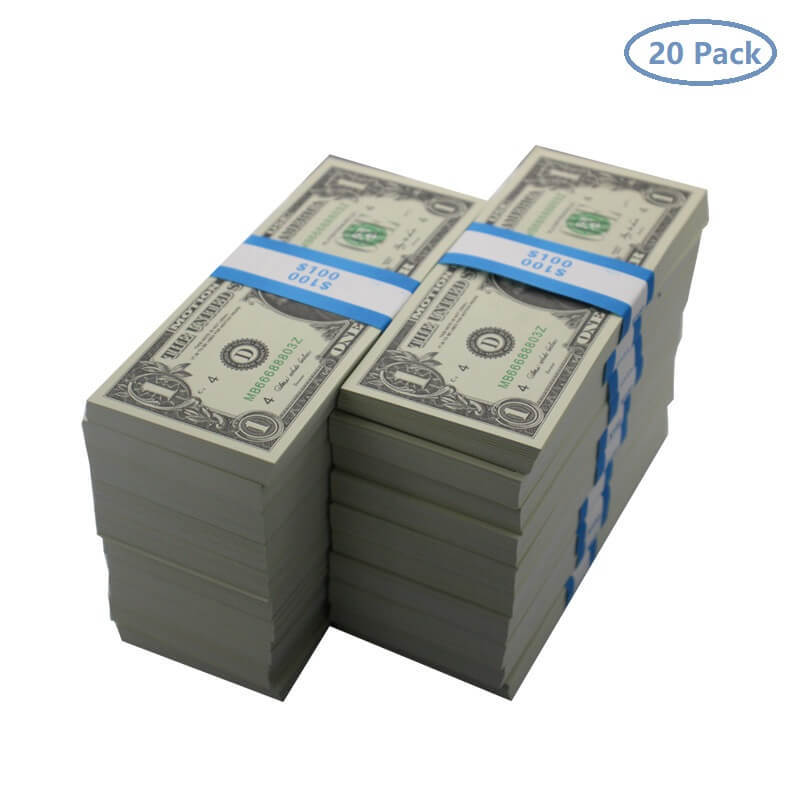 Most Realistic Prop Money, Movie Money & Play Money Fake Dollar 1 Bill