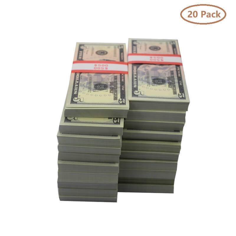 Most Realistic Prop Money, Movie Money & Play Money Fake Dollar $5