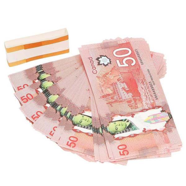 CANADIAN DOLLAR CAD BANKNOTES PAPER PLAY MONEY MOVIE PROPS
