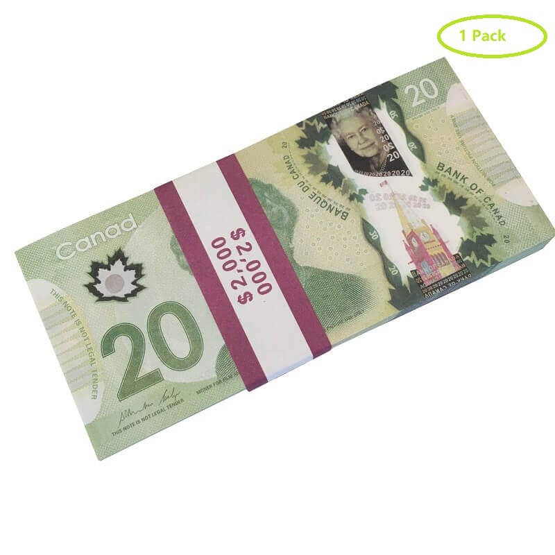 Prop money Canadian Dollar | Realistic Canadian 20S dollar| Cad ...