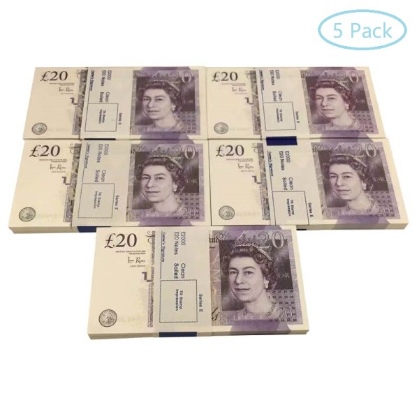 Fake British Pounds For Sale|Prop Money UK Pounds GBP Bank 20 Notes