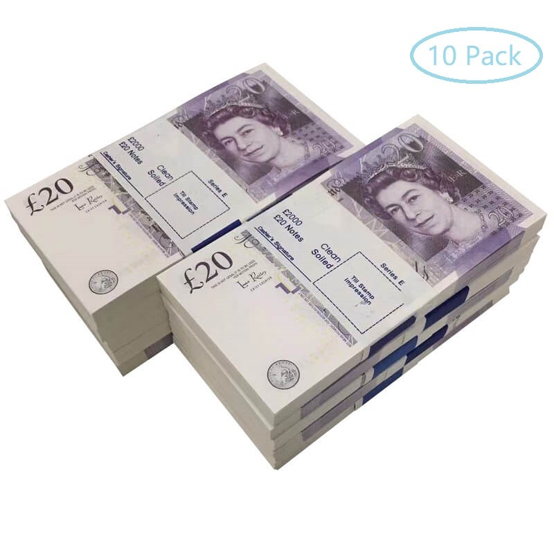 Fake British Pounds For Sale|Prop Money UK Pounds GBP Bank 20 Notes