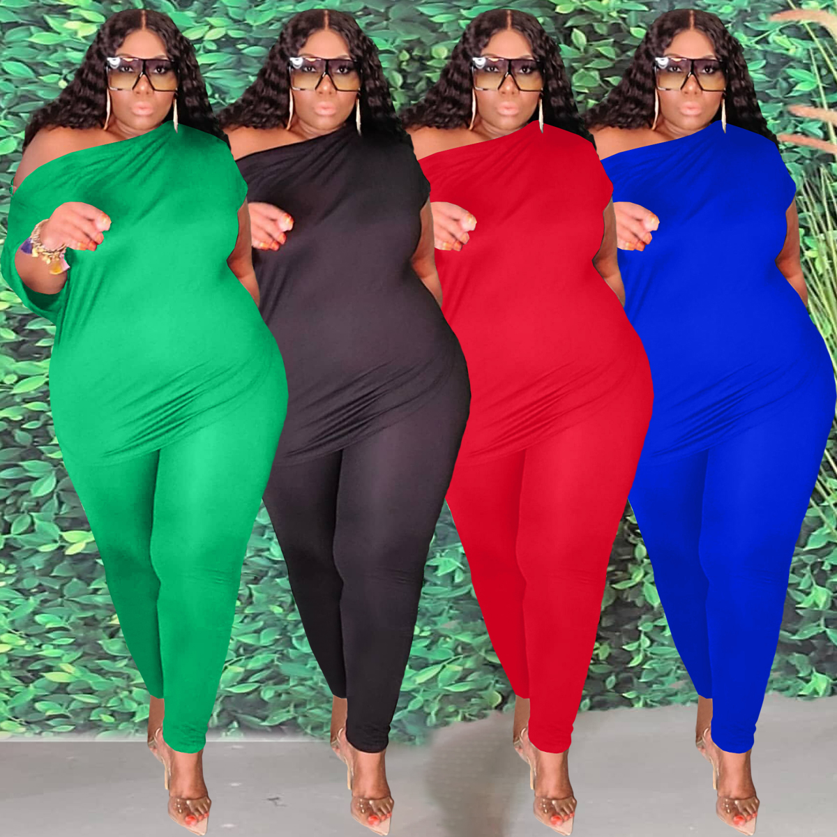 US$ 9.30 - Women plus size two pieces set Y10015 - www.dream-flying01.com