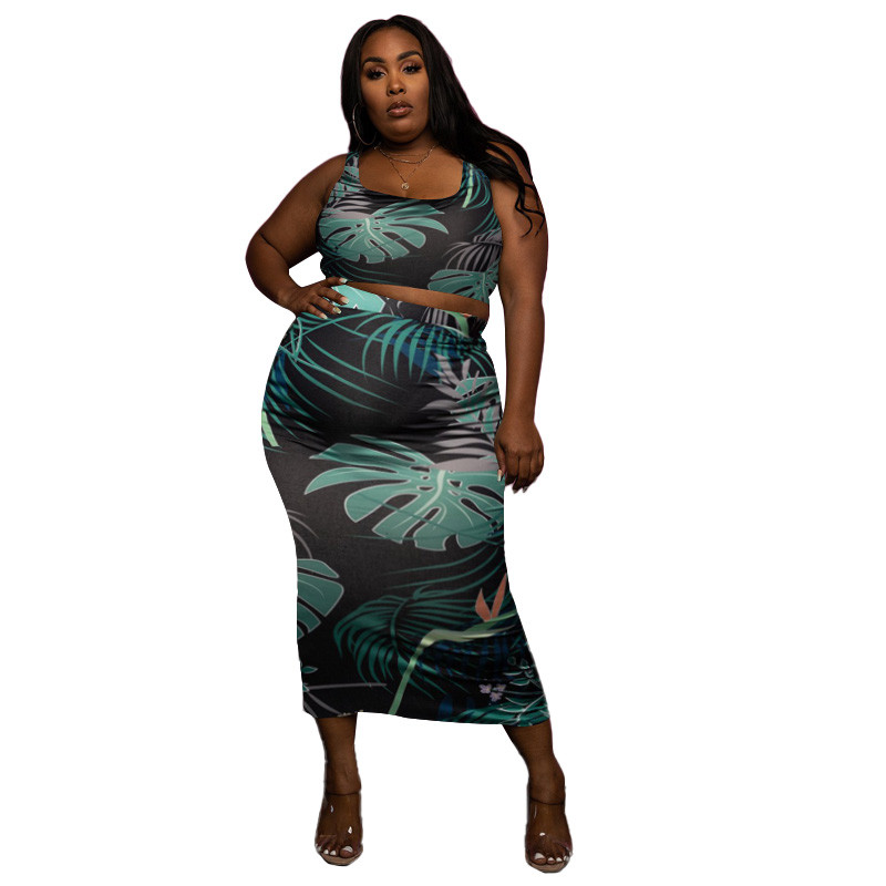 US$ 8.70 - plus size two piece split skirt set 21219 - www.dream ...