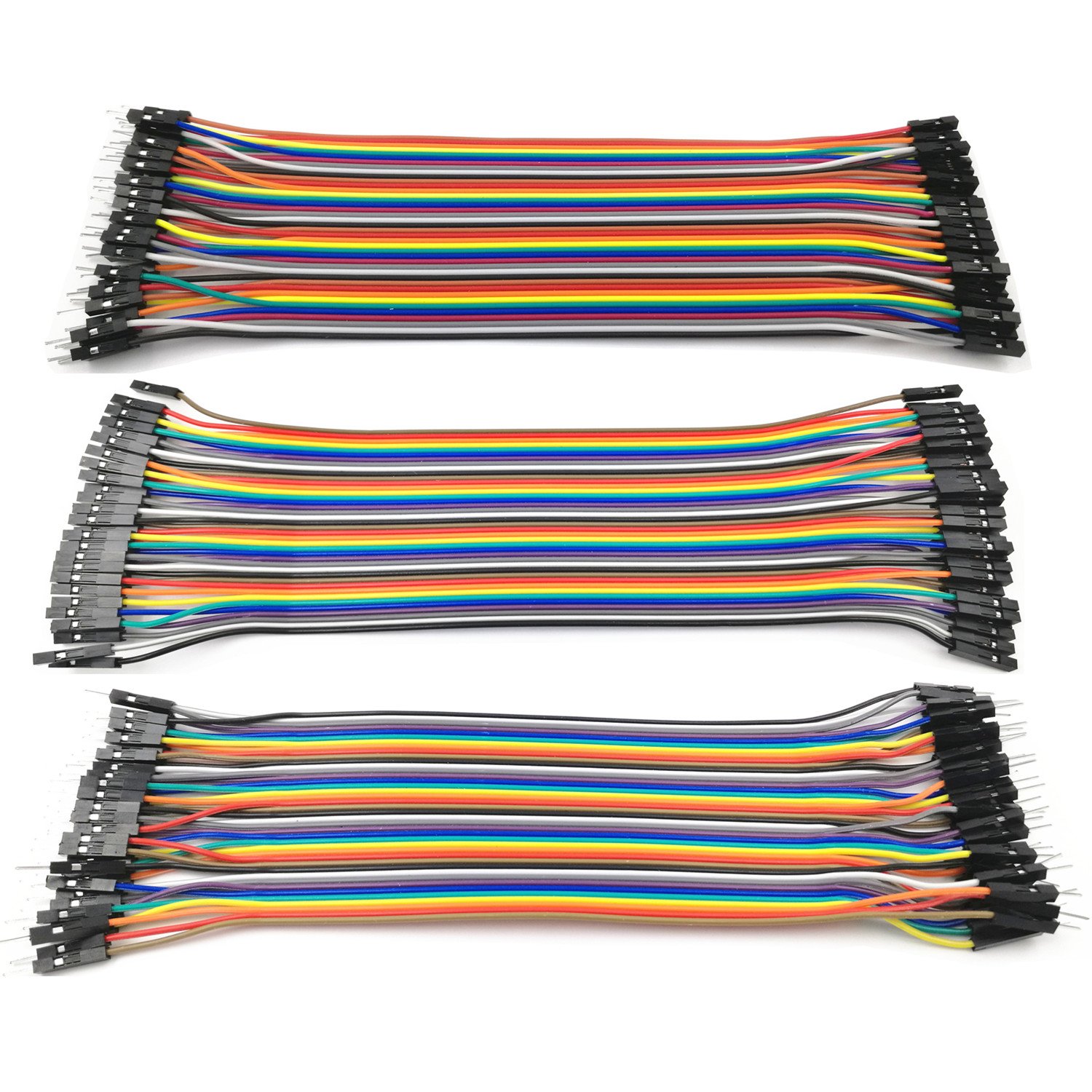 US$ 6.99 - Kalevel 120pcs Breadboards Jumper Wires Male to Female ...