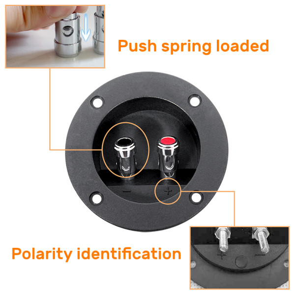 Kalevel 2pcs Subwoofer Speaker Box Terminal Cup Speaker Terminals Push ...