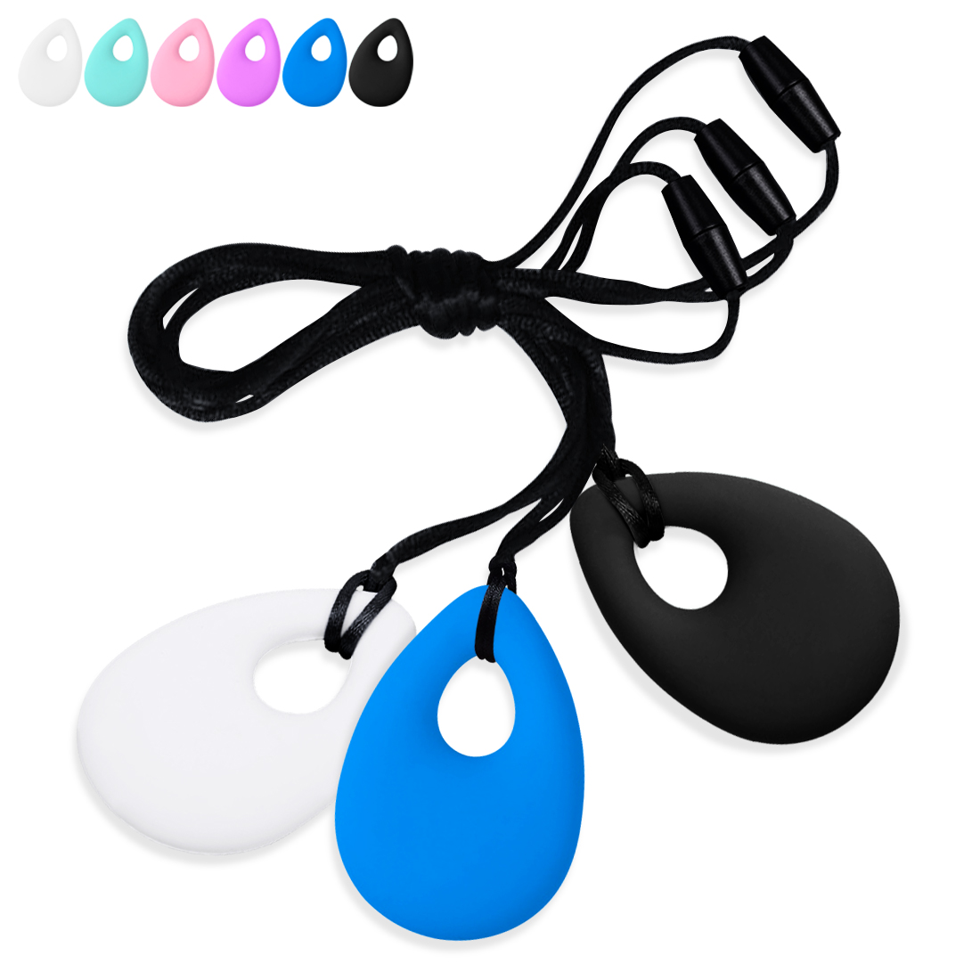 Kalevel 3pcs Sensory Chew Necklace Chewing Necklace Pendant Autism ...