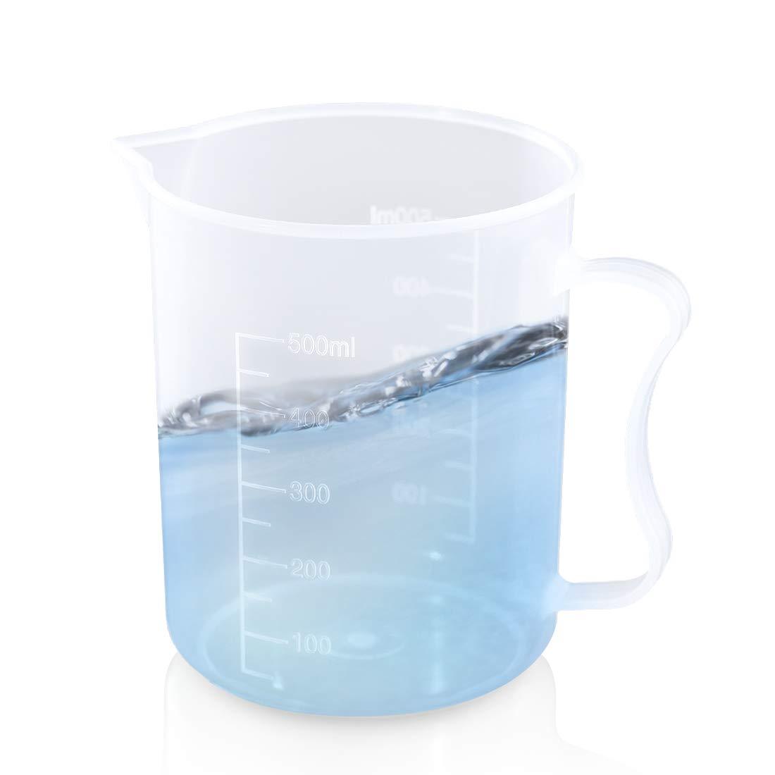 Kalevel Measuring Cups Plastic Graduated Beaker Pitcher 500ml Measuring ...