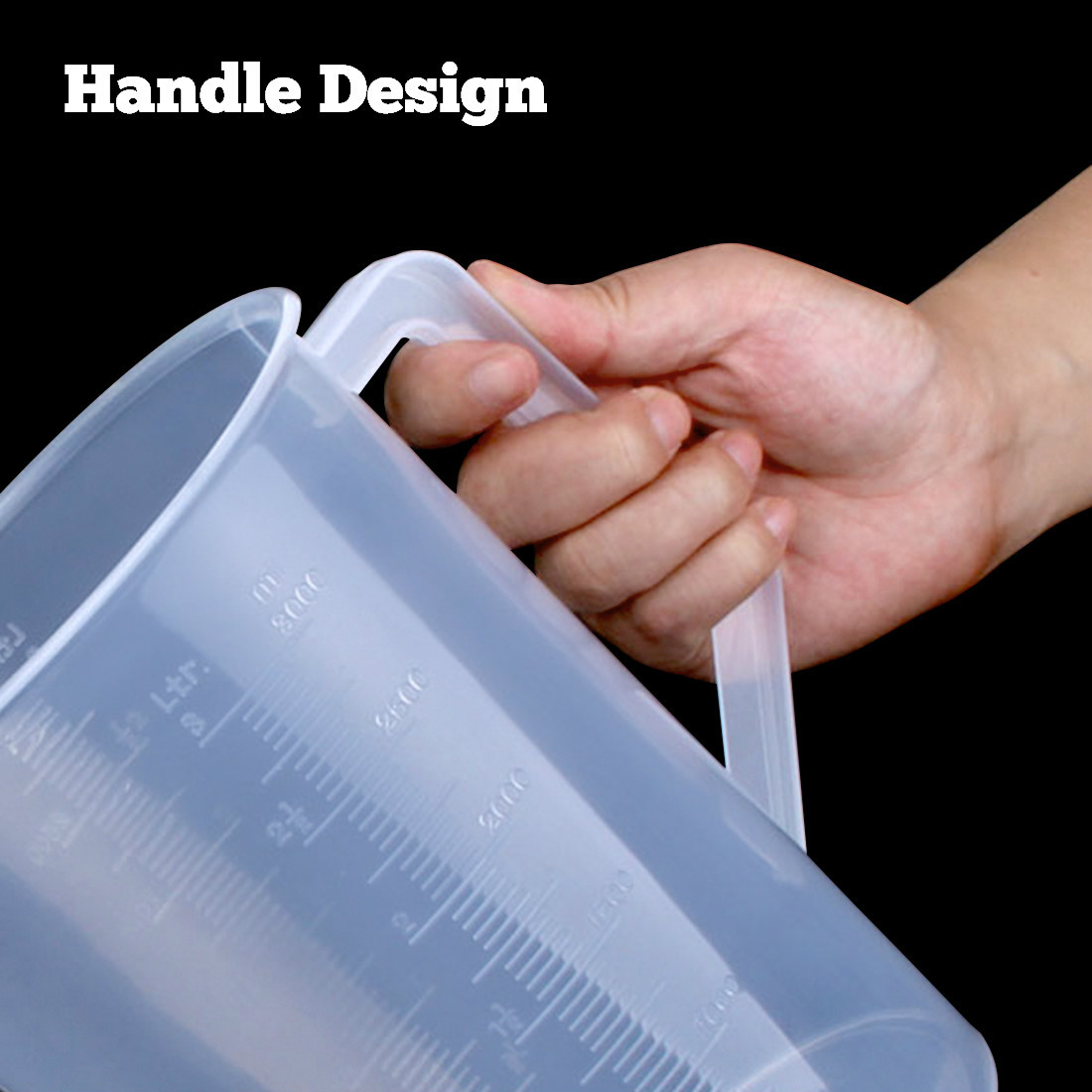 Kalevel Plastic Measuring Cup Lab Beakers 3000ml Liquid Graduated ...