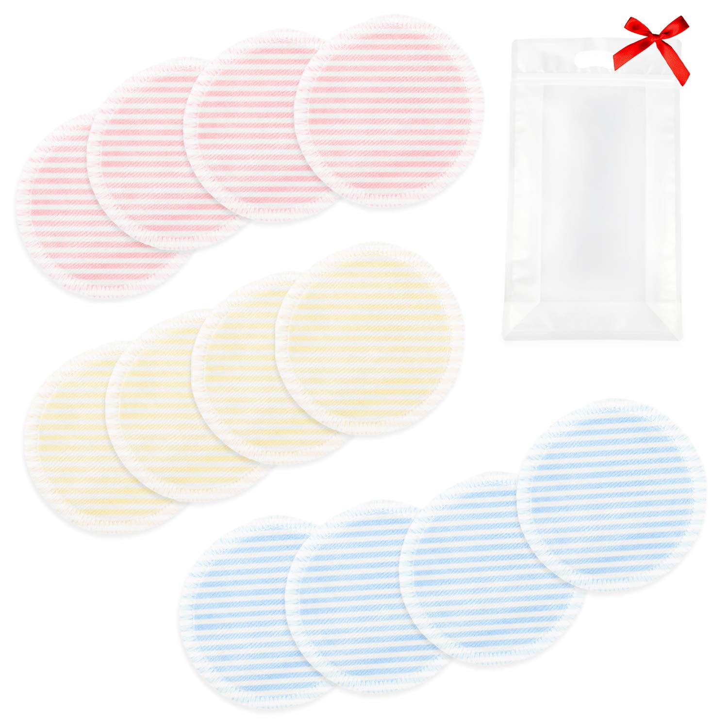 Kalevel 12 Pack Reusable Makeup Remover Pads Bamboo Cotton Rounds ...