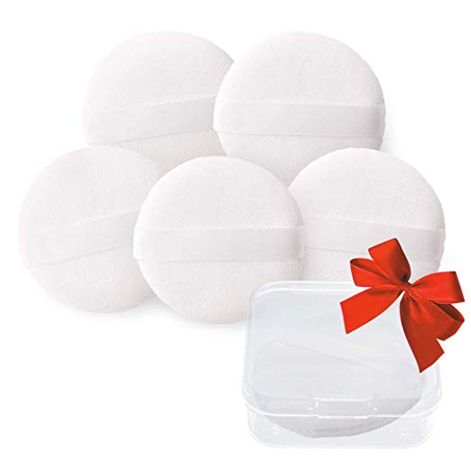 Kalevel Round Powder Puff Makeup Soft Sponge Velour Puff Body Face ...