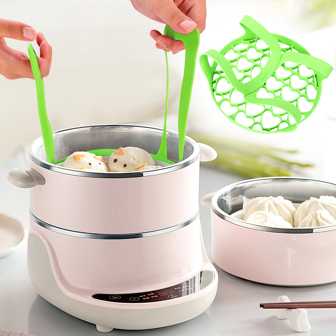 Kalevel Silicone Pressure Cooker Sling Bakeware Sling Lifter Egg Rack ...