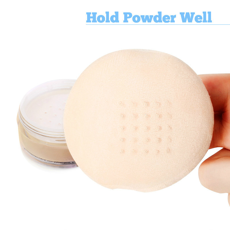 Kalevel Cosmetic Powder Puff Velour Sponge Small Round Makeup Puff ...