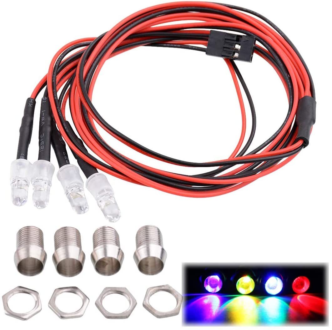 Kalevel LED RC Car Lights 4 RC Truck LED Light Kits RC Car Headlights ...