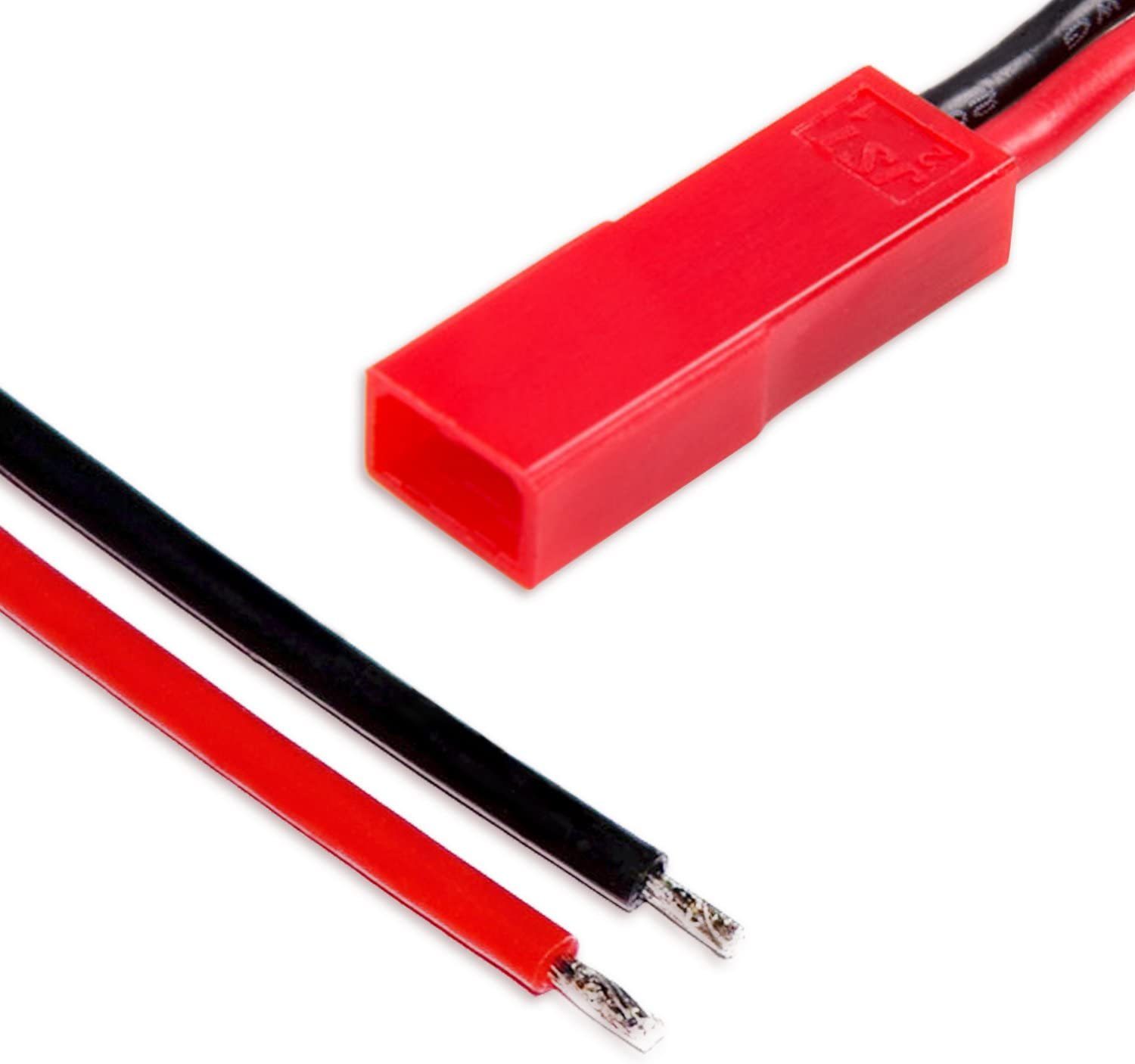 Kalevel 20pcs JST Connector 2 Pin JST Plug Male Adapter Cable Wire 22 ...