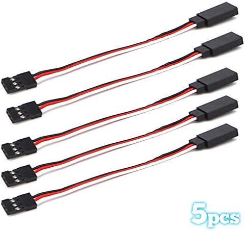 Kalevel 3-Pin RC Servo Extension Cable Male to Female Servo Connector ...