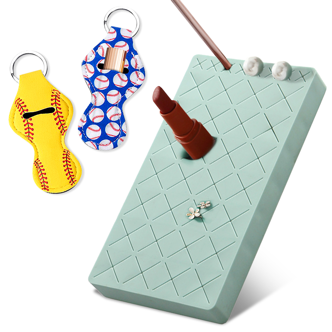 Kalevel Silicone Lipstick Organizer Holder Stand Lip Balm Storage Rack ...